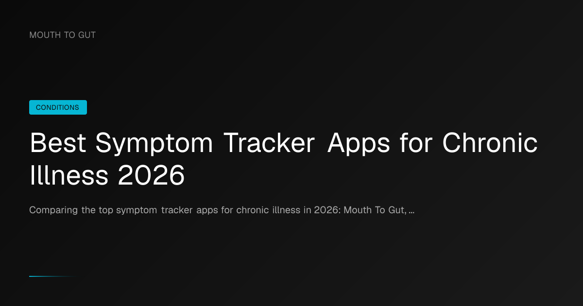 Best Symptom Tracker Apps for Chronic Illness 2026 | Mouth To Gut